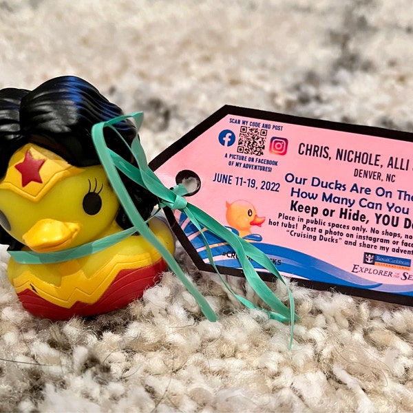Duck Tags| Customized With YOUR Personal Info| RCL NCL Princess ...