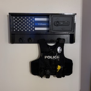 Custom Wall Mounted Blueline Blessed Are the Peacemakers Duty Rack ...