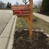 The Stone Bridge Cedar Mailbox | Cedar Log Cabin Mailbox | Metal Box ...