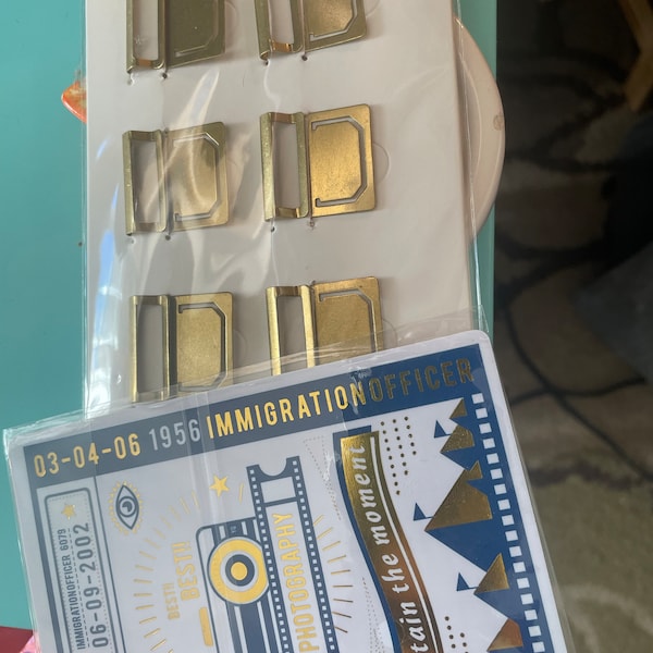 6 Pcs Brass Paper Clips,brass Metal Index Clip, Custom Engraved Brass ...