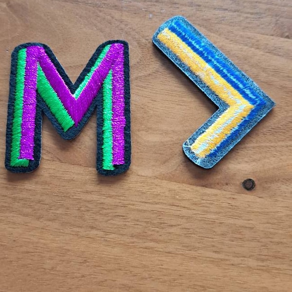 Mutiple Color Letters Patch Alphabet Embroidered Applique Colorful ...