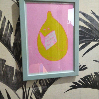 Bitter Lemon 2bmcr SUMMER NEON EDITION Cute Fruit Neon Pink Dotty A4 Risograph Print - Etsy