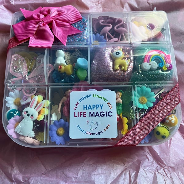 Fairy Garden Play Dough Kit,sensory Kit, Play Dough Kit, Playdoh ...