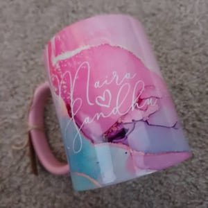 Pink Gold Marble Mug, Personalised Mug, Custom Name Cup, Coffee Tea Cup ...