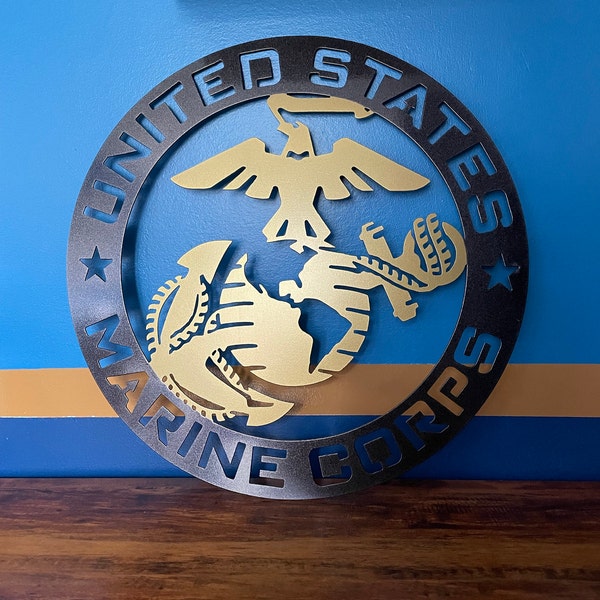 US Marine Corps Metal Sign -- Authorized Seller for USMC Logo -- USMC ...