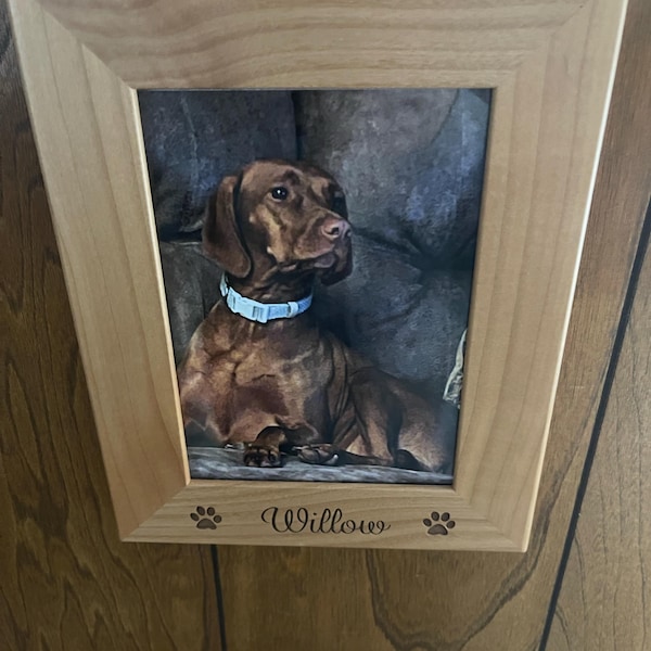Personalized Dog Picture Frame by Lifetime Creations: Custom Engraved ...