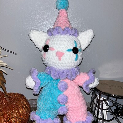 Crochet Jester Kitty and Bunny Pattern. Crochet Jester Bunny. - Etsy