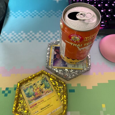 Custom Pokémon Epoxy Resin Coasters - Etsy