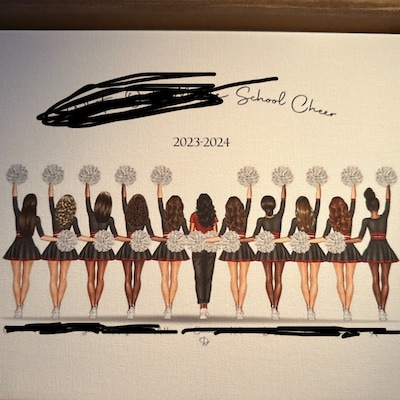 3 Best Friends Drawing Three Besties Print Friendship Poster 3 Best ...