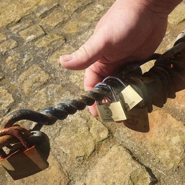 Personalised Padlock Wedding Annivesary Gift Present Love Lock ...