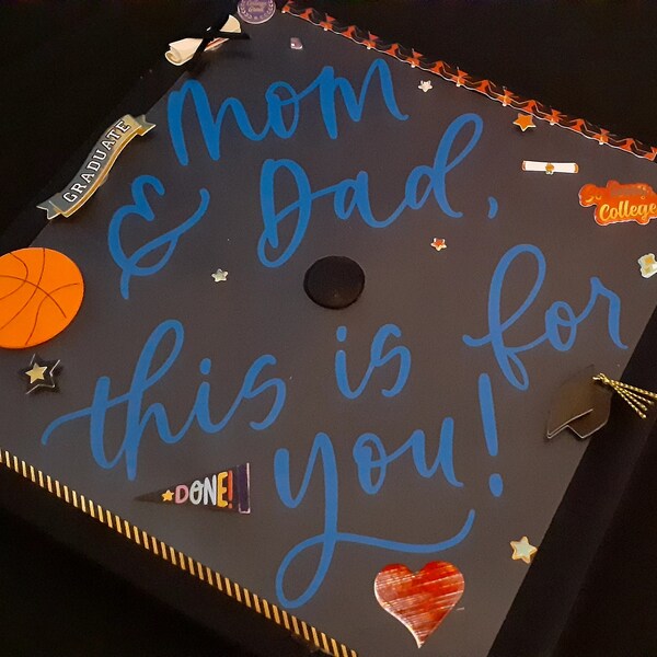 1 Peter 1:6 Graduation Cap Vinyl Decal, Handlettered Modern Calligraphy ...