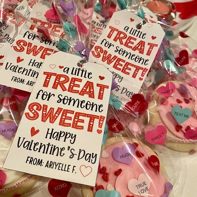 Valentine's Day Tag, Sweet Treat, Valentine Gift Label, Kids School ...