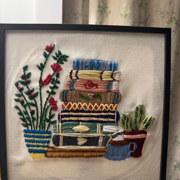 Iced Matcha Latte Embroidery Pattern Green Tea Hand Embroidery Design ...