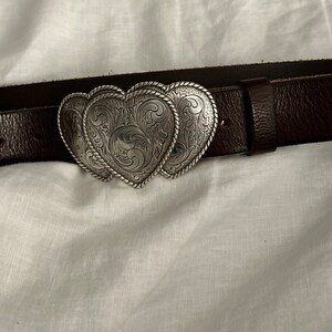 Three Heart Belt Buckle Old Silver Belt Buckle - Etsy Three Heart Belt Buckle Old Silver Belt Buckle - Etsy