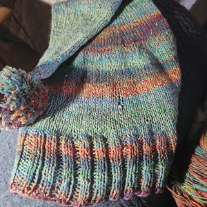 Knit Hat Pattern, Stocking Cap Knitting Pattern, Womens Hat, Mens Hat ...