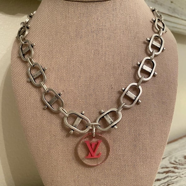 Silver Necklace Chain With Clasp, Chunky Statement Chain, Empty Chain ...