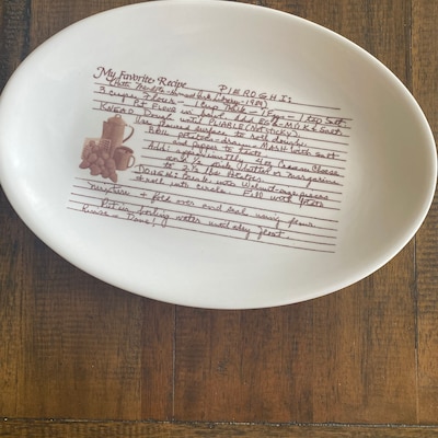 Recipe Plate, Plate With Handwriting, Handwriting, Handwriting Transfer ...