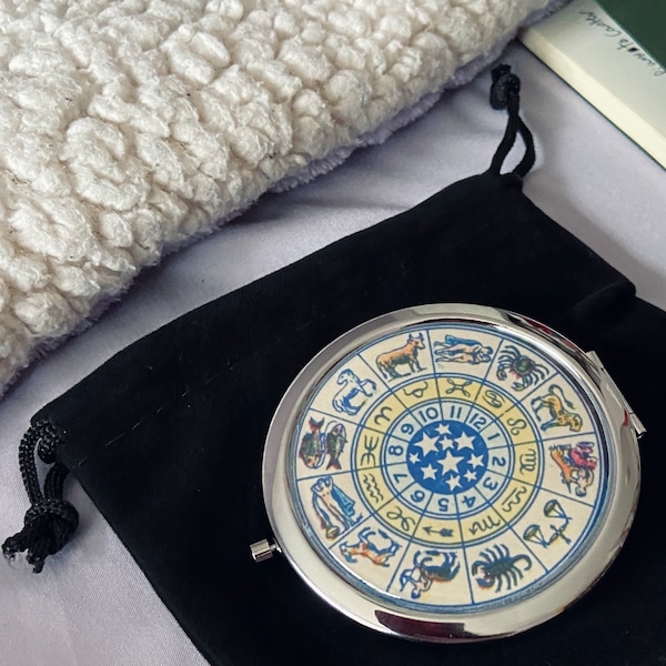 Vintage Zodiac Image Compact Mirror - Occult Celestial Astrology - Make ...
