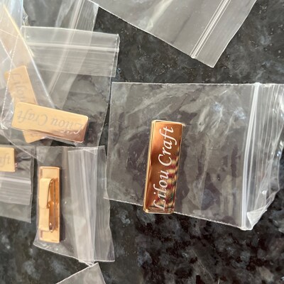 Metal handmade Bag Purse Labels, Rectangle/oval Multiple Colors ...