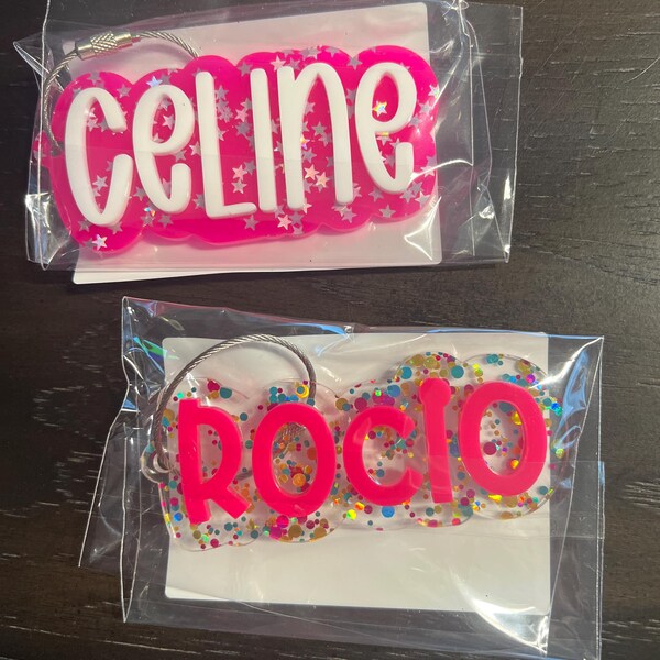 Name Keychain, Backpack Name Tags, Diaper Bag Tag, Personalized Name ...