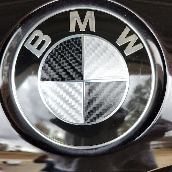 3 Series BMW Emblem Cover Vinyl Overlay Roundel Sticker Decal - Rims ...
