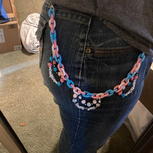 Chunky Pastel Belt Chain for Decora/ Fairy Kei/ Pride/ - Etsy