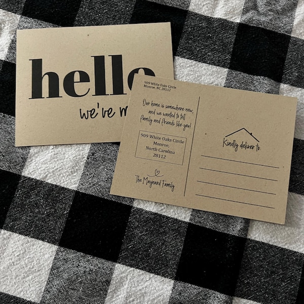 Moving Postcards, Moving Announcement, New Home, Moving, Change of ...