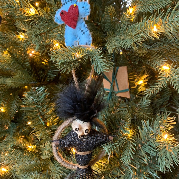 Voodoo Doll Tree Ornament, Gothic Tree Ornament, Rustic Decor, Wedding ...