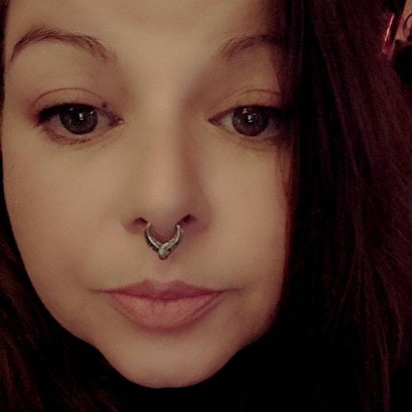 Feather Septum Ring Nose Ring Body Jewelry Sterling Silver Bohemian ...