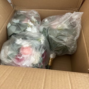 Boho Bridal Bouquet Blush Pink and Blue Wedding Bouquet - Etsy