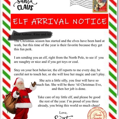 Elf Arrival & Departure Letters - Etsy