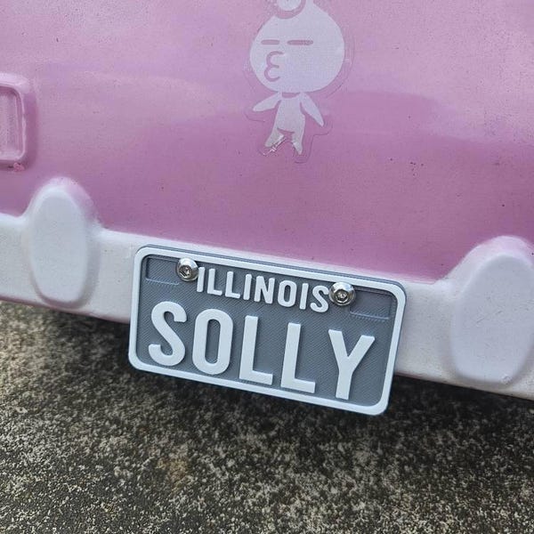 Mini LICENSE PLATES Full Set Front, Back and 2 Side Tags Personalized ...