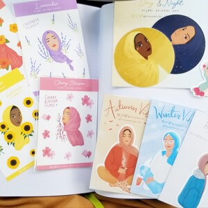 Flower Hijabis Die Cut Sticker Series Cute Hijabi Stickers | Etsy UK