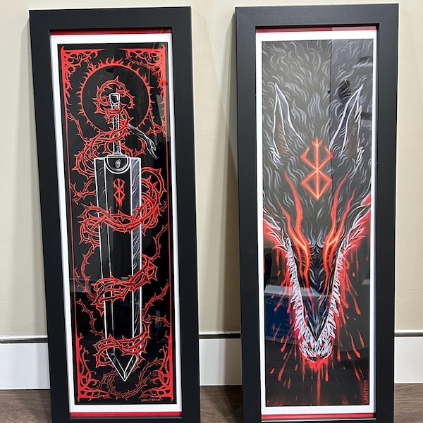 Dragonslayer Sword Vertical Art Print - Guts' Sword Anime Manga Wall ...