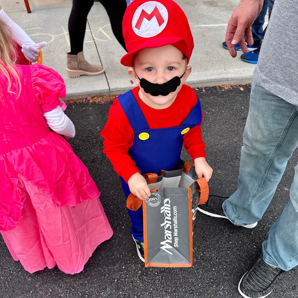 Super Mario Bros Costume, Blue Overalls ONLY, Party Outfit for Boys ...