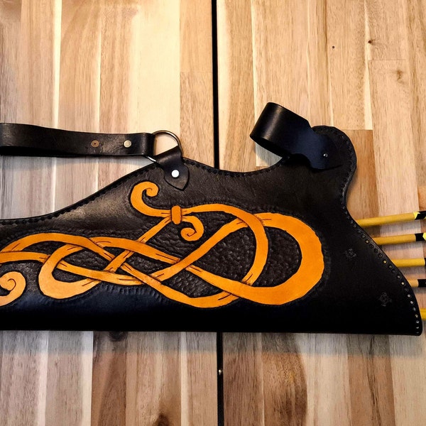 Leather Quiver Pattern / Belt Quiver / Viking Knotwork - PDF - SVG ...