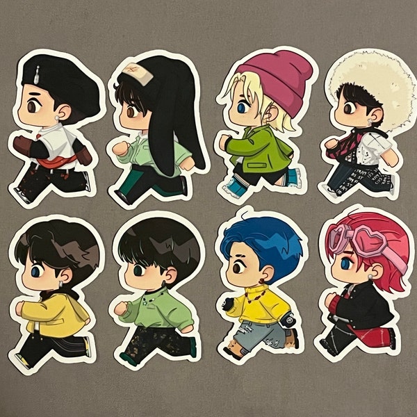 Stray Kids "maniac" Running Chibi Stickers - Etsy