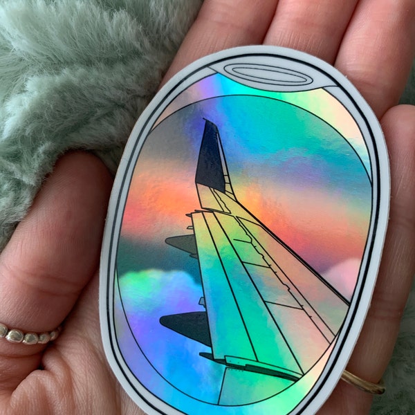 Holographic Travel Inspired Sticker, Waterproof Waterbottle Sticker ...