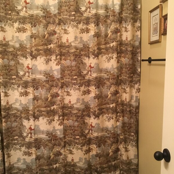 Duvet Cover in Avondale Vintage Sportsman Toile Hunting, Fishing - Etsy