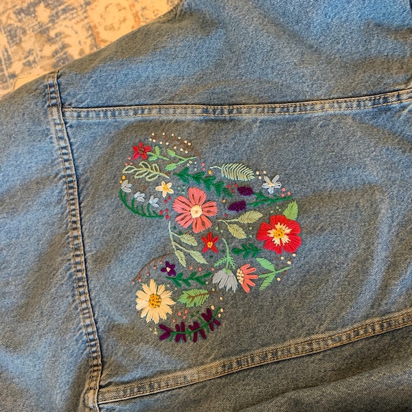 Flower Mickey Embroidery Pattern Floral Embroidery Pattern Mickey Hoop ...