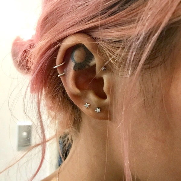 Silver Two-in-one Hoop - Spiral Hoops Sterling Silver Spiral Hoops ...