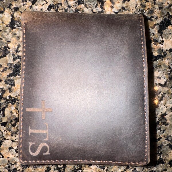 Personalized Handmade Leather Mens Wallet, Engraved Gift for ...