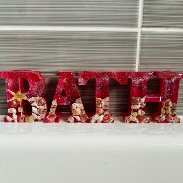 Bespoke Free Standing Resin BATH Sign Customisable Any Colour - Etsy
