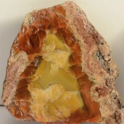 MENDIP DULCOTE AGATE Potato Stone Fluorescent Polished Slice Mineral ...