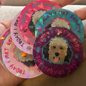 Stickers Assistance Animals Save Lives Personalize I Met an Assistance ...