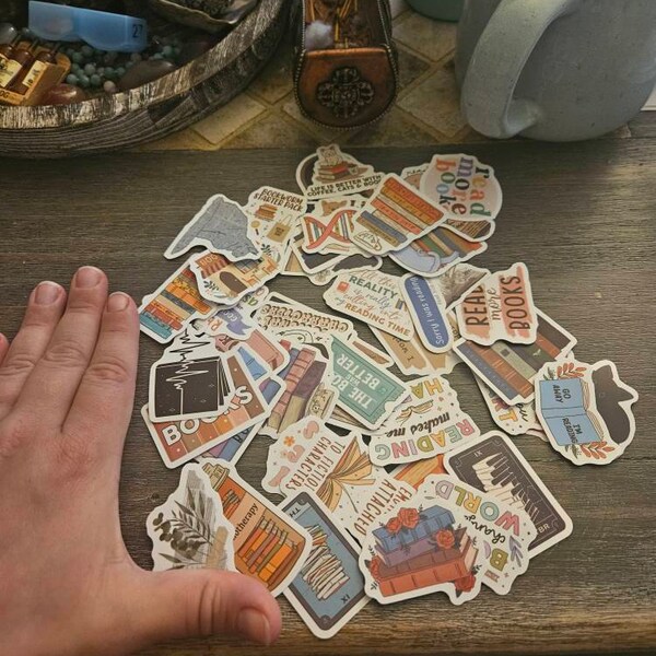Reading Book Sticker Pack, Waterproof Mystery Sticker Pack, Random Book ...