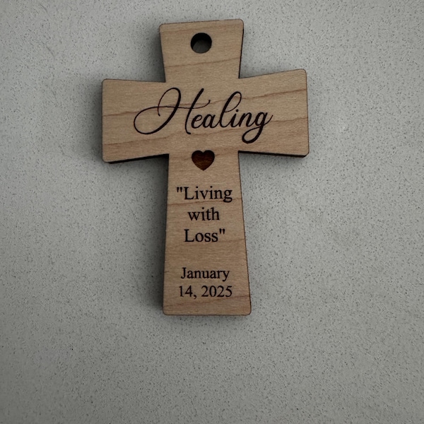 Funeral Favors, Personalized 2 Inch Round Wood Tokens for Celebration ...