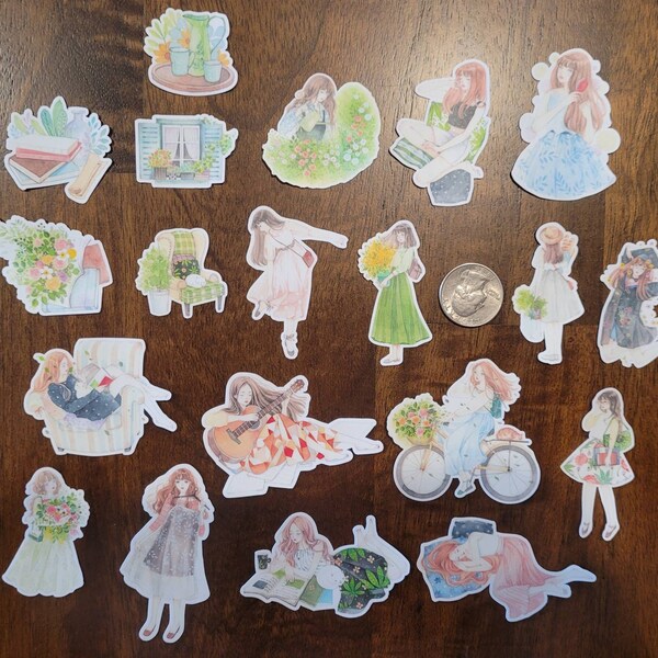 Fashion Girl Stickers | Casual Life Modern Girls Dress Street Style ...