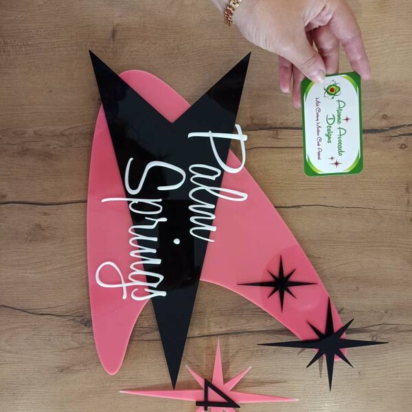 Mid Century Modern "atomic Boomerang" Sign | Palm Springs Address Sign ...