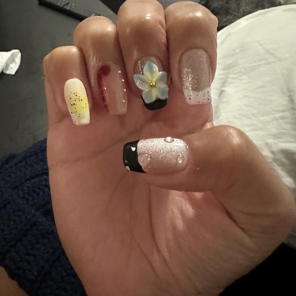 Vintage Superior Crystal Nails/charming Cat Eye Nail/handmade Press on ...